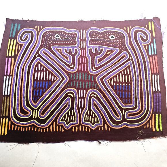 Art | Vintage Mola Kuna Guna Panama Reverse Applique Panel Folk Art ...